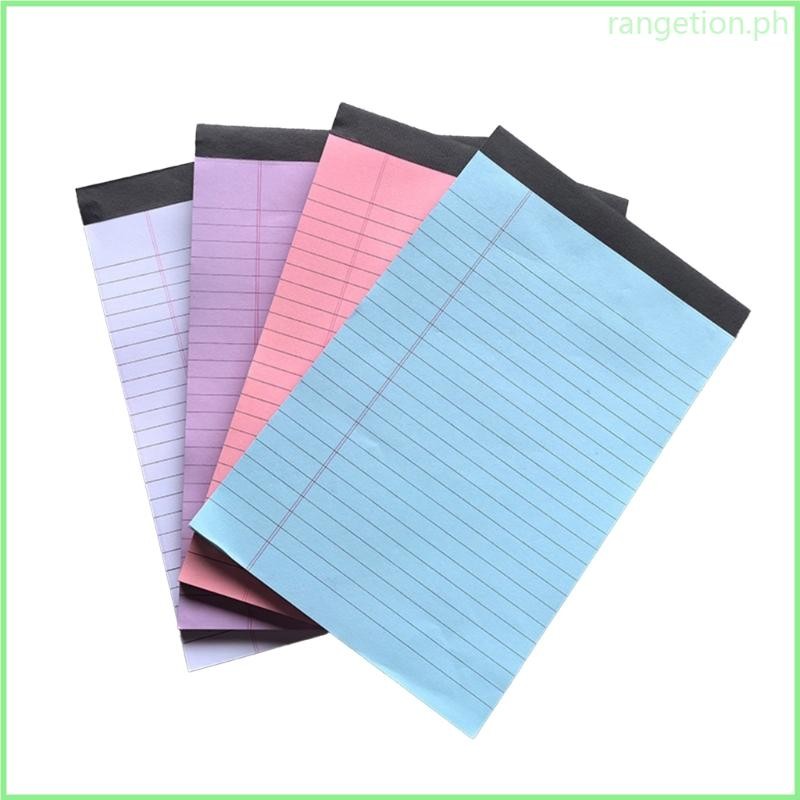 RAN 4Pcs Tearable Notepads 50 Sheet Double Sided Lined Writing Pad for ...
