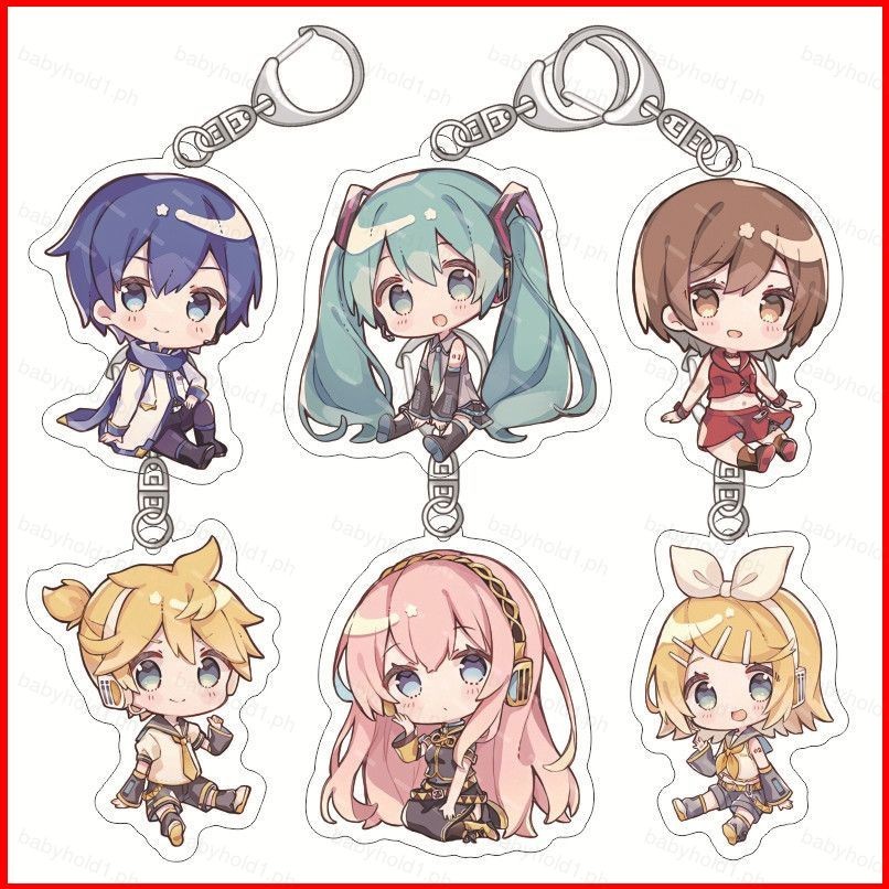 YB VOCALOID Keychain Anime Keyring Acrylic Cute Bag Pendant Cartoon ...
