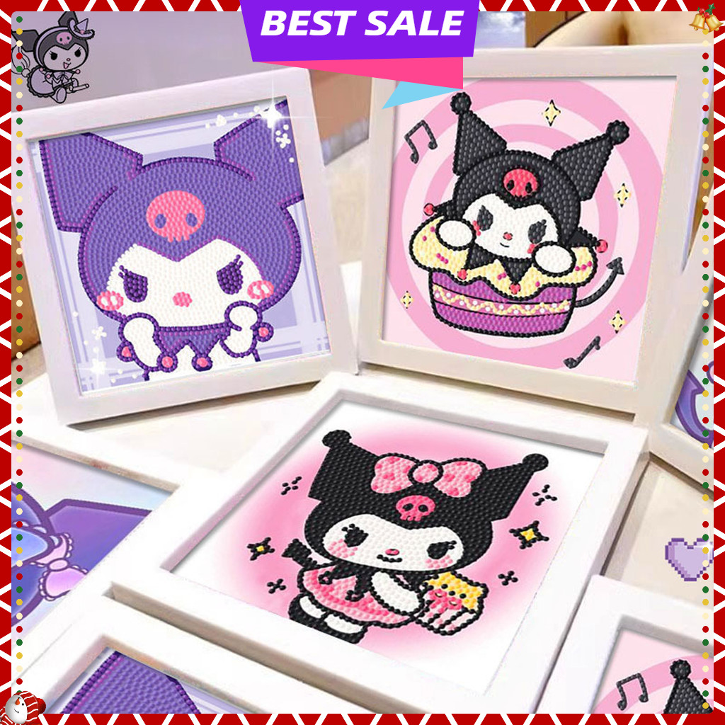 DIY Kuromi Gifts Diamond Painting Set with Frame Korumi Things for Kids ...