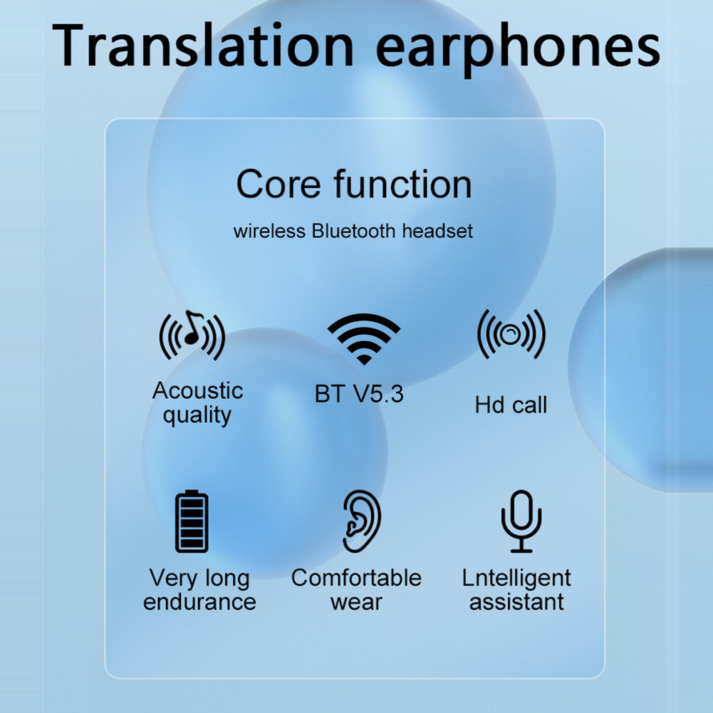 Smart AI Real Time Translation Earbuds 144 Languages Ai Voice ...