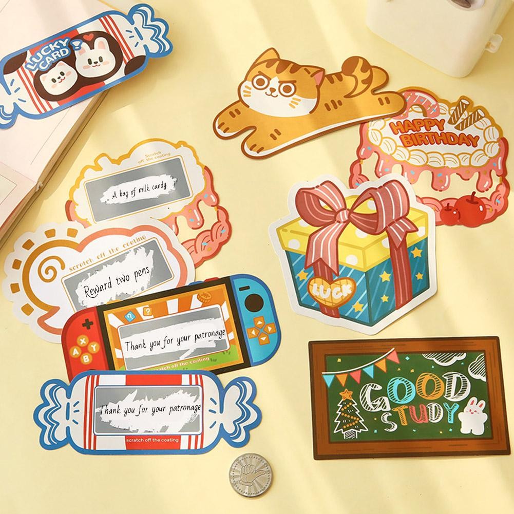 20/60pcs Creative Shaped Scratch Cards Incentive DIY Home Teacher ...