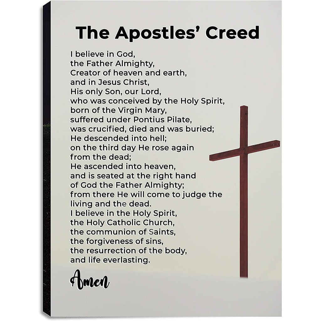 Popular Poster The Apostles Creed Christian Canvas Wall Art with Bible ...