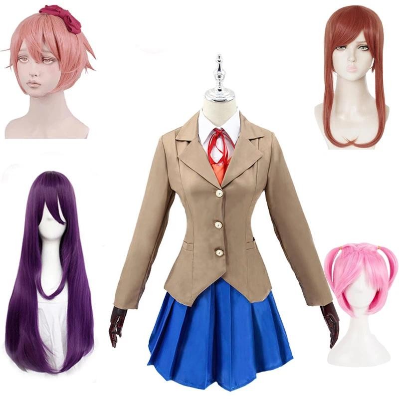 Anime Doki Doki Literature Club Monika Cosplay Sayori Yuri Natsuki ...