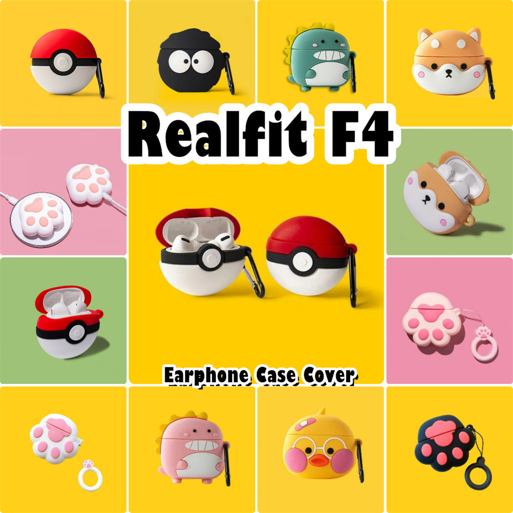 For Realfit F4 Case Earphone Case Interesting Cartoon Soft Silicone ...