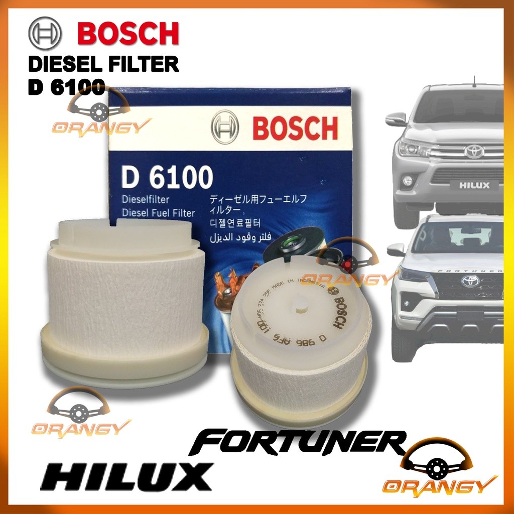 BOSCH Diesel Fuel Filter D6100 for Fortuner and Hilux | Shopee Philippines