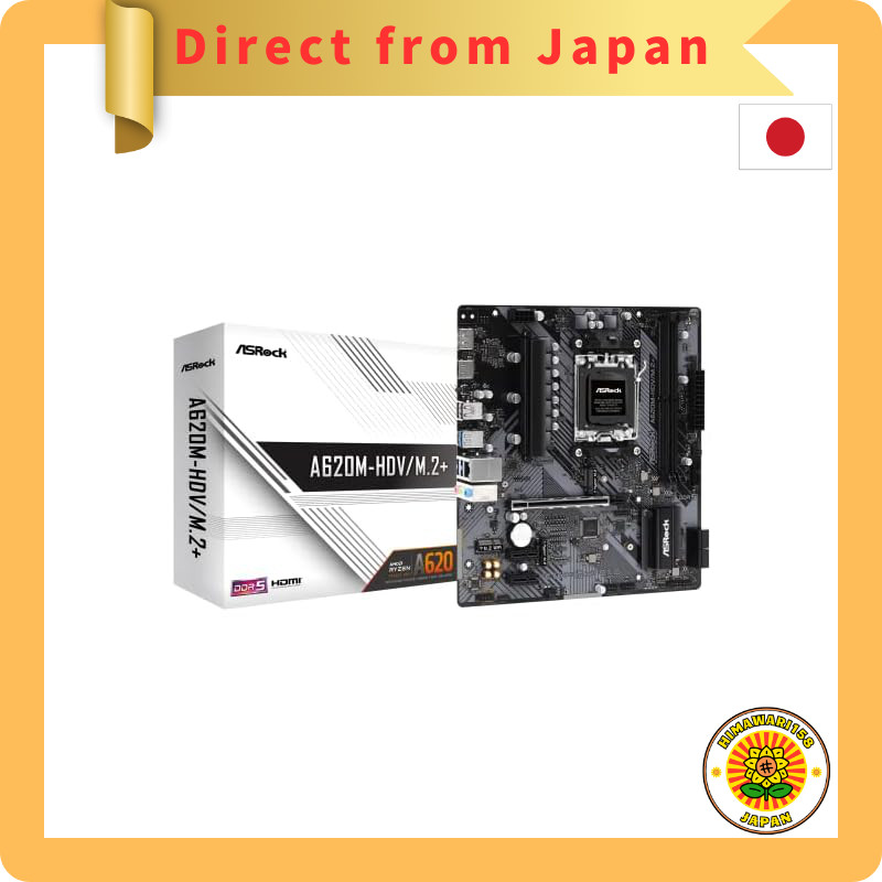 ASRock Motherboard A620M-HDV/M.2 + Compatible with AMD Ryzen 7000 Series CPU (Socket AM5) A620 ...