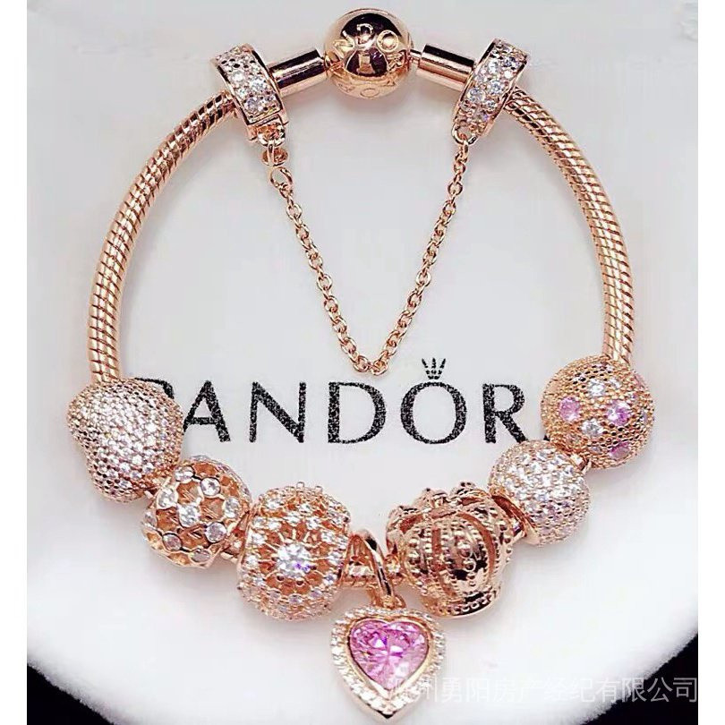Pandora Bracelet Gift Box m1Rl Sweet Heart Chain Jewelry Set | Shopee ...