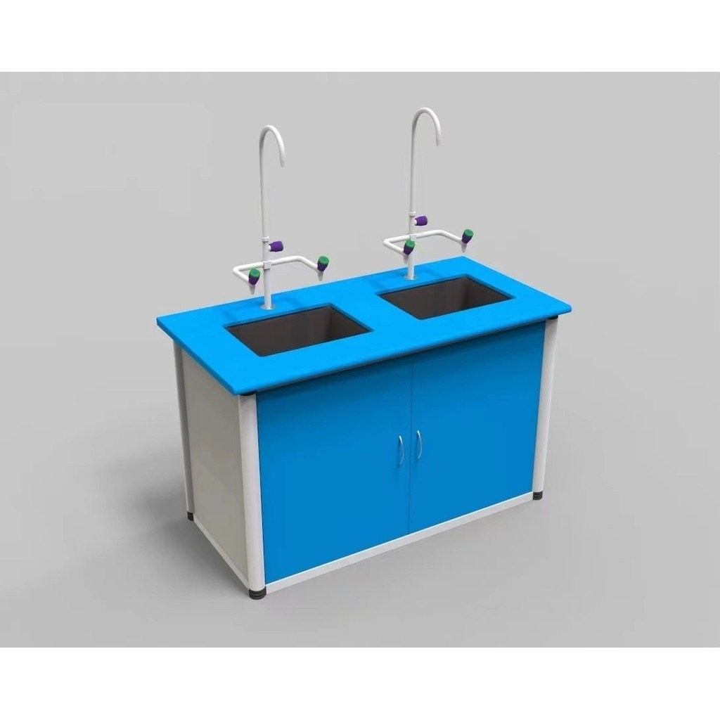 Experimental Table Double Demonstration Stand Biological Aluminum Wood ...