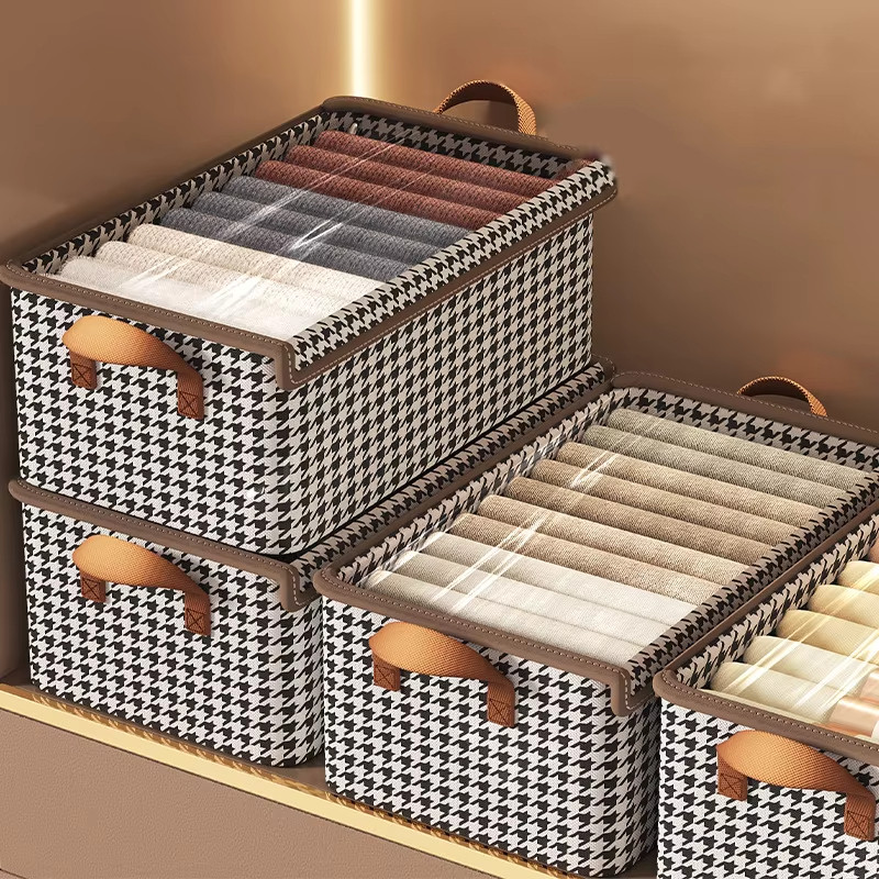 Large Clothing Storage Box With Lid Clothing Folding Organizer Storage ...