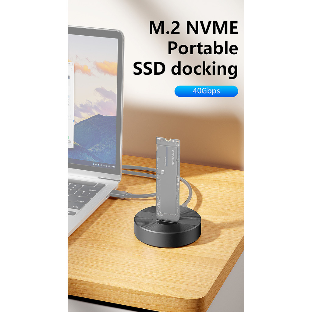 Portable USB4 Hard Drives Docking Station for M.2 NVME M Key 2230-22110 ...