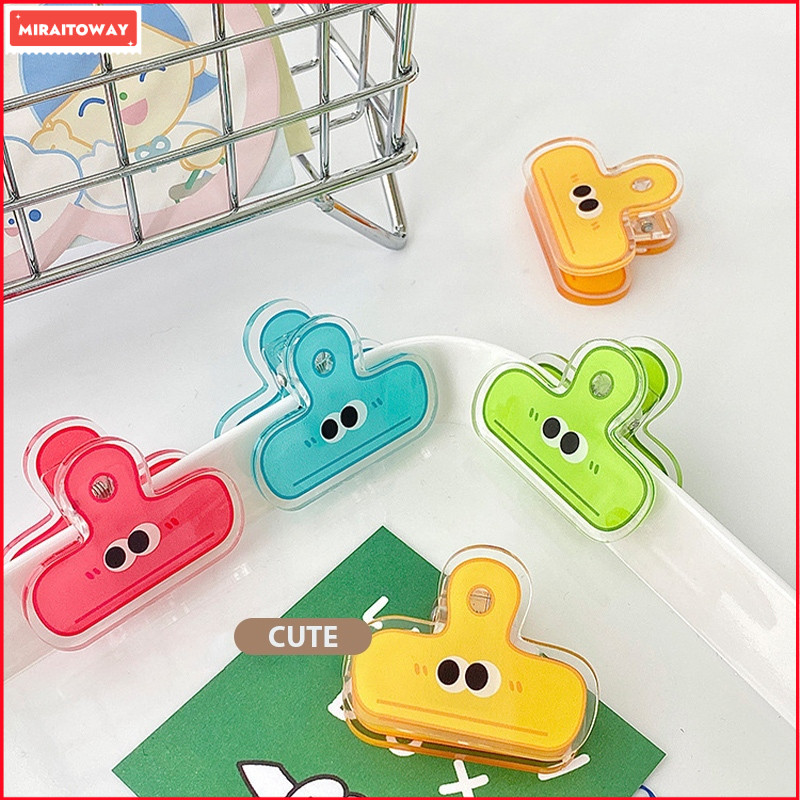 【⚡MT】Cute Expression Clip Colorful Double-sided Acrylic Fishtail Clip ...