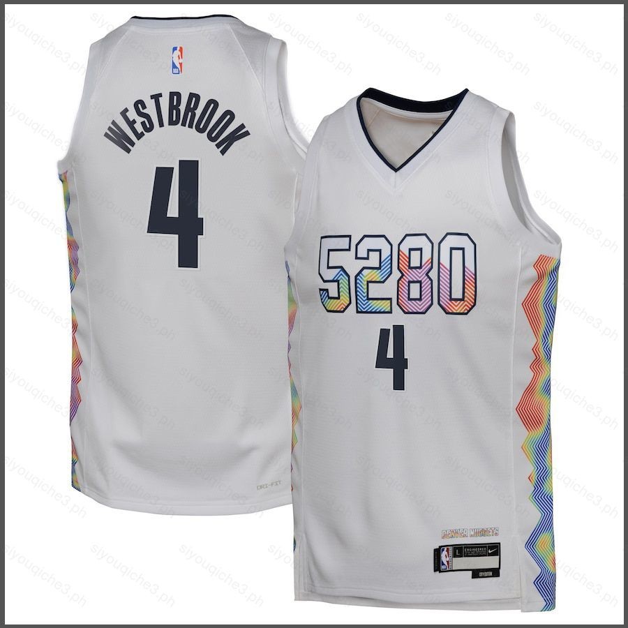SY3 2024 NBA Denver Nuggets City Edition Swingman Jersey-White Number 4 ...
