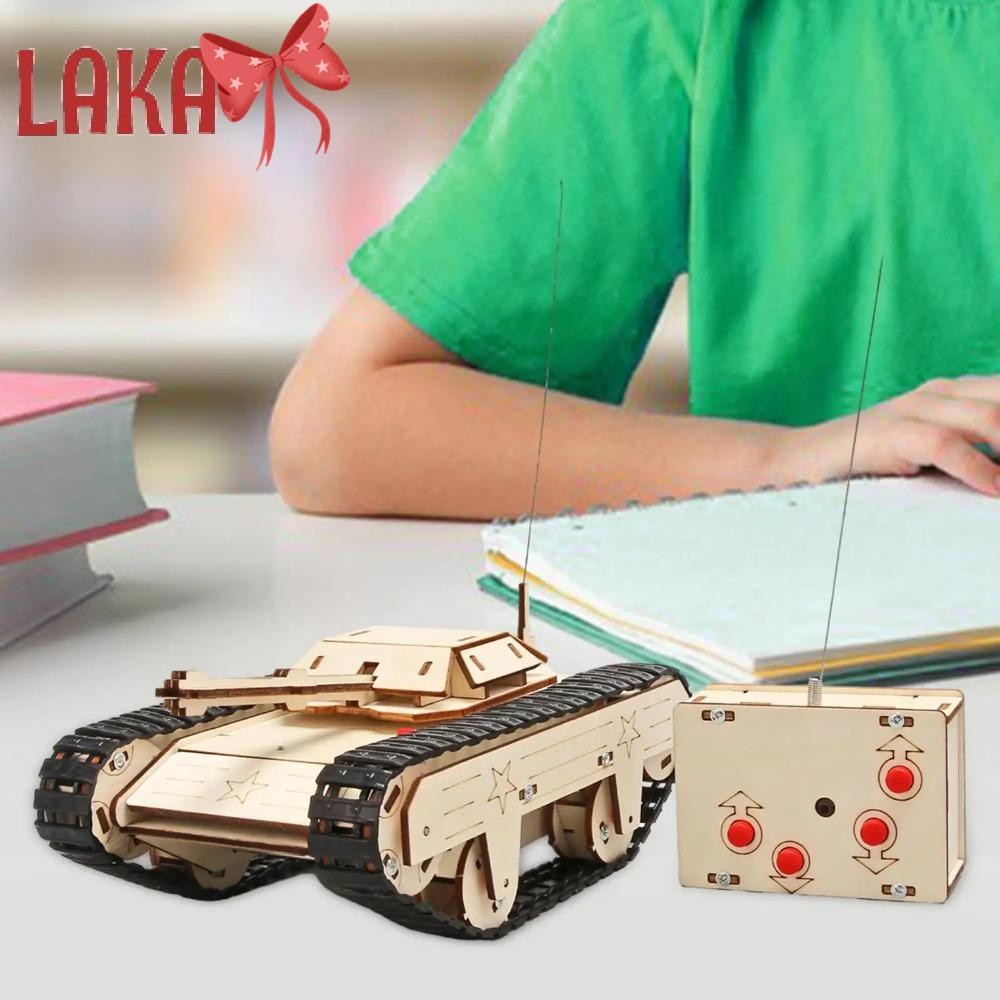 LAKA Puzzle Tank Model, DIY Wooden Remote Control Wooden Puzzle Kits ...