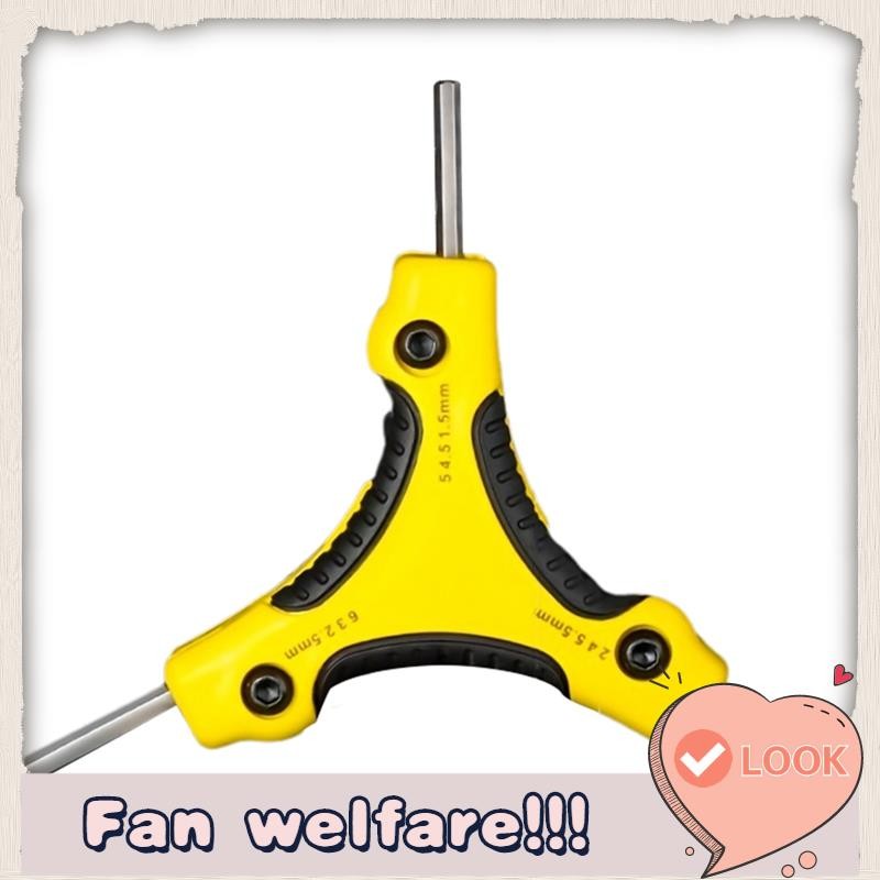 Folding Hexagonal Star Key -V Steel Portable Screwdriver Tool Metric ...