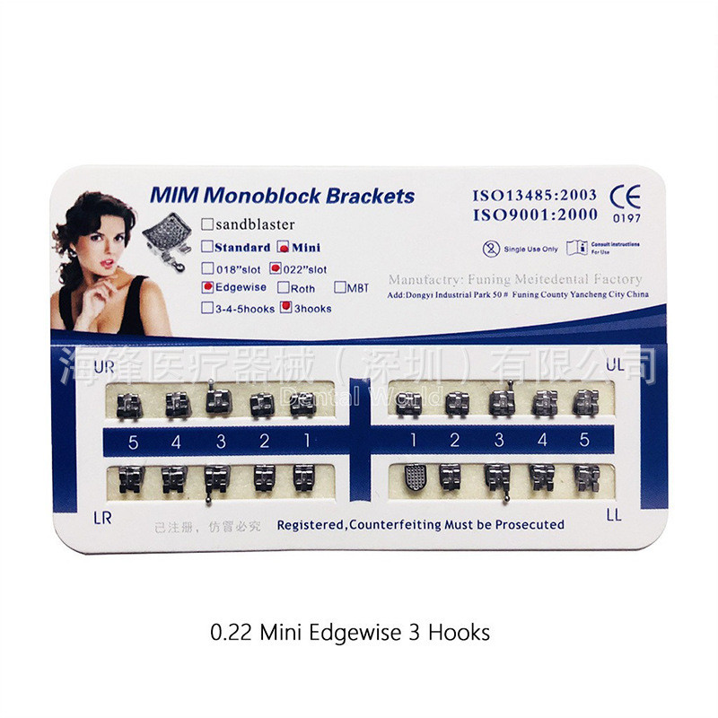 Dental Metal Bracket Orthodontic Orthodontic mini Straight Wire 022 ...
