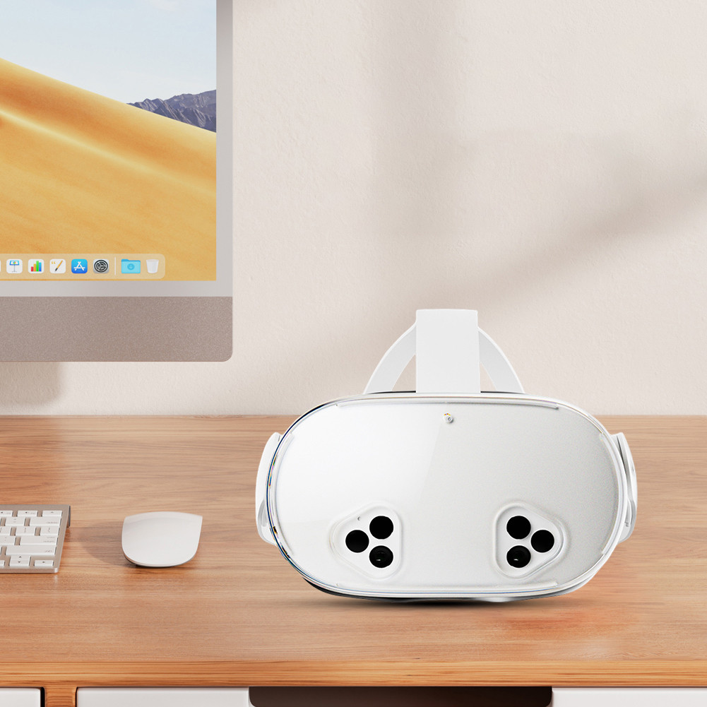 VR Shell Protective Cover PU Transparent Headset Cover for Meta Quest ...