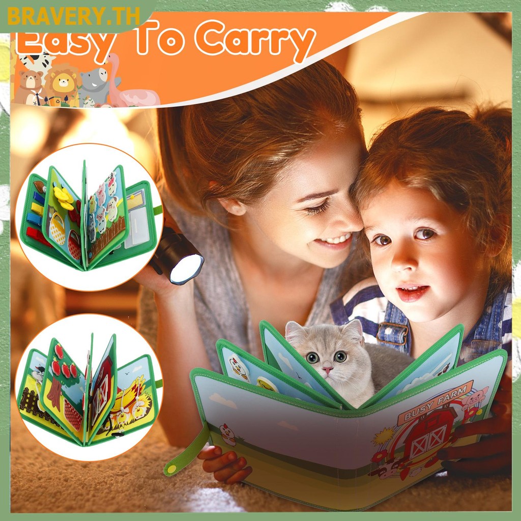 Busy Board Soft Felt Farm Busy Board Early Educational Felt Quiet Book ...