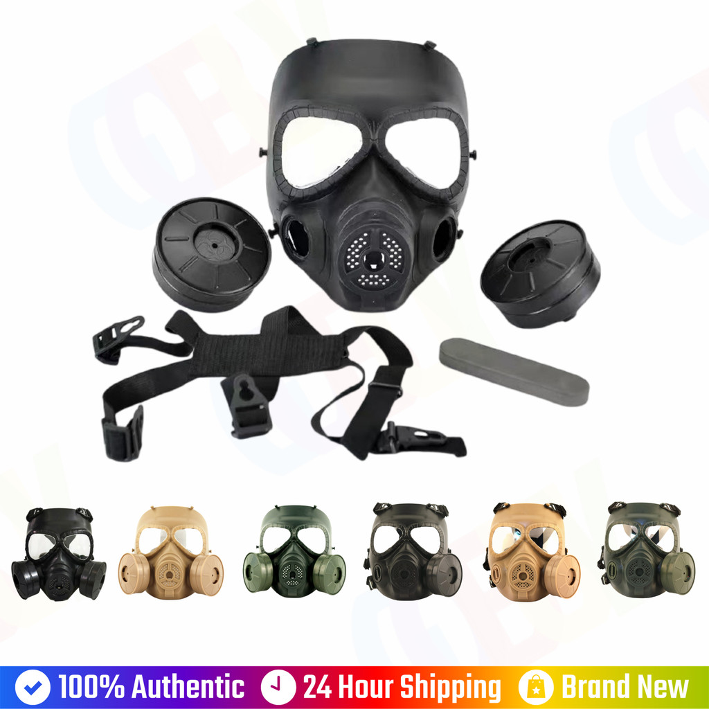 Respirator Tactical Gas Mask Military Style Face Protective Mask ...