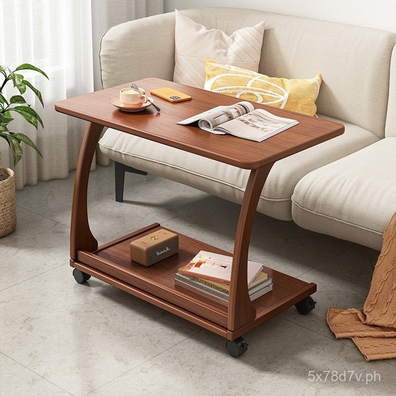 Sofa Side Table Side Cabinet Movable Small Table with Wheels Mini ...