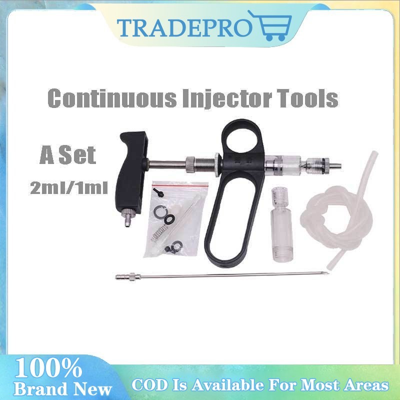 1ml/2ml Veterinary Continuous Syringe Adjustable Animal Injector For ...