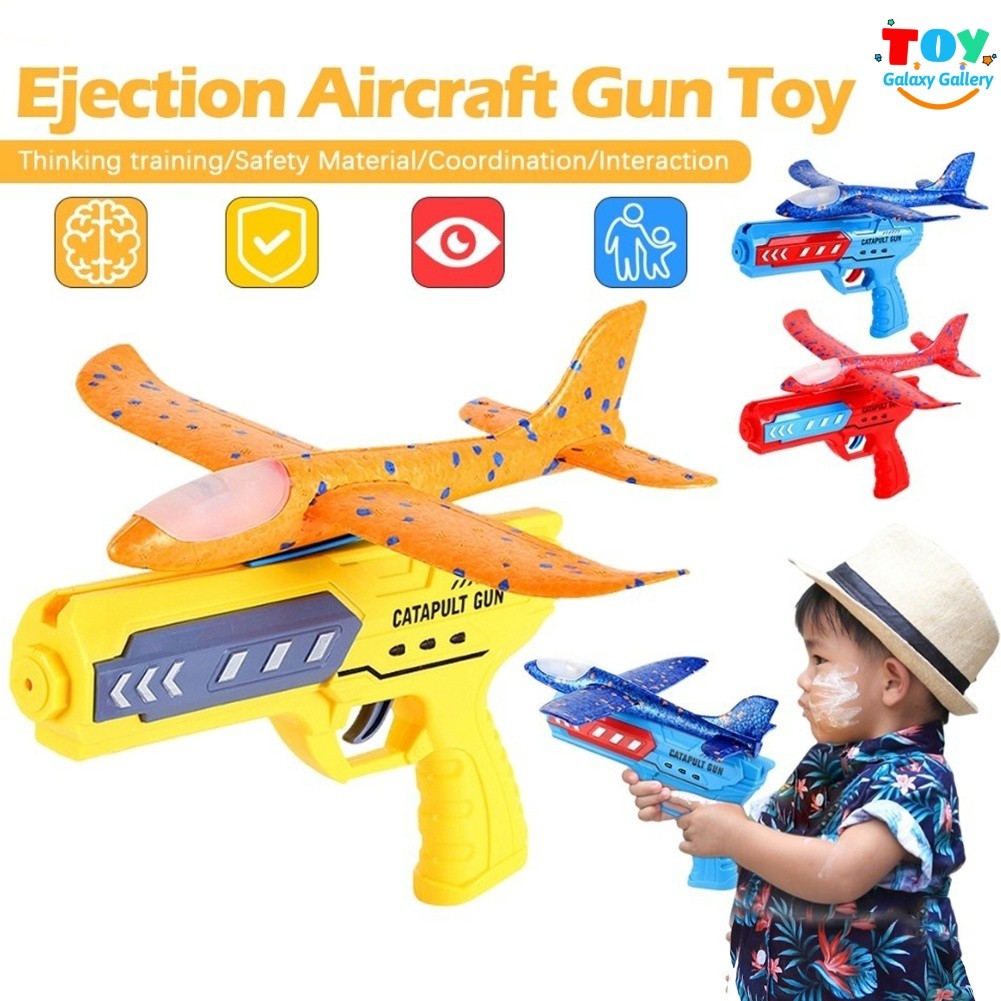 Kids Aircraft Airplane Glider Launcher Toys LED Airplane Launcher Toy ...