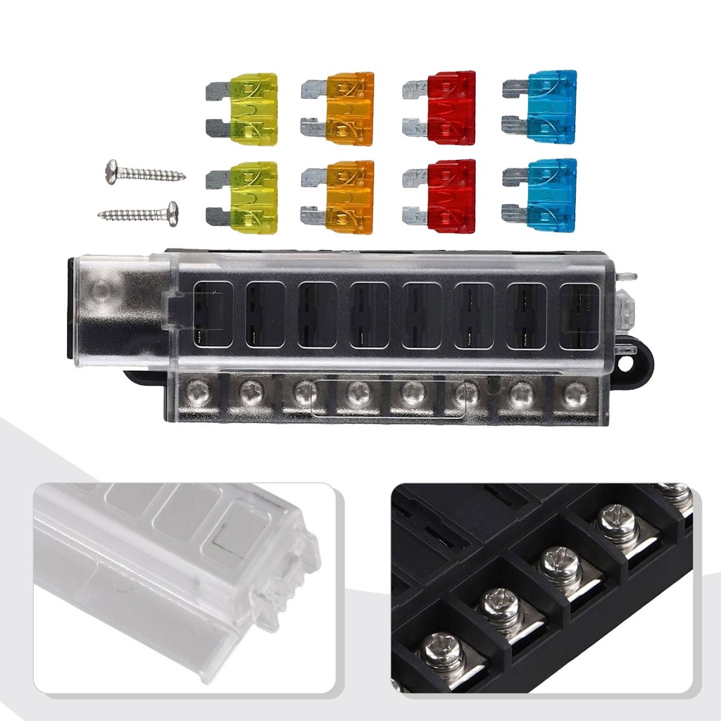 BABYCITY-PH! 8 Gang Fuse Box Positive Block 12v 24v Terminal Holder ...
