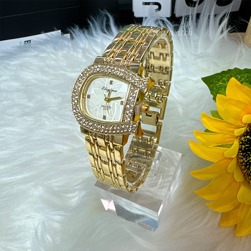 Women Fashion Quartz Watch Female Clock D-shaped Dial Luxury Design ...
