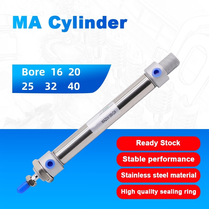 MA Series 304 Stainless Steel Double Action Cylinder With Magnet ...