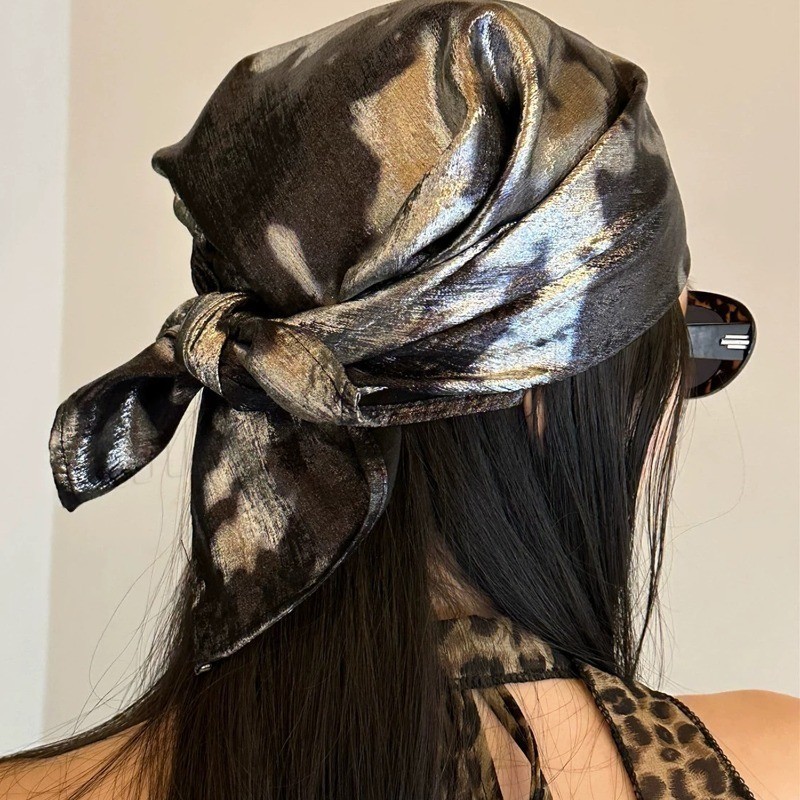 [ Featured ] Retro-Futuristic Liquid Silver Bandana - Fashion Triangle ...