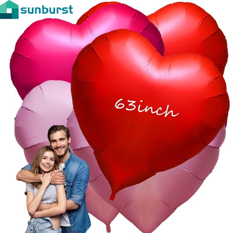 63Inch Extra Large Red Love Balloon - Romantic Aluminum Film Valentine ...