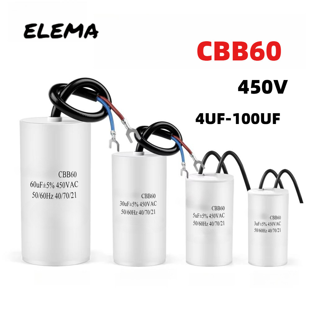 CBB60 Starting Capacitor Run Capacitor 450V 4UF-100UF 5/6/8/10/12/14/16 ...