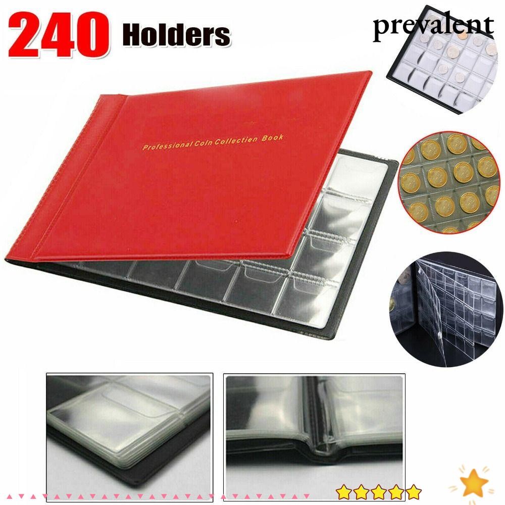PREVA Coin Collection Holder, 240 Pockets PVC Coin Collection Storage ...