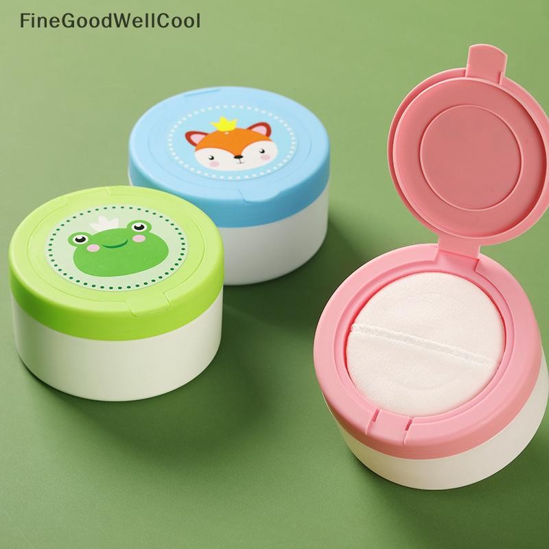 FWPH Baby Body Powder Container Case With Powder Puff Portable Safety ...
