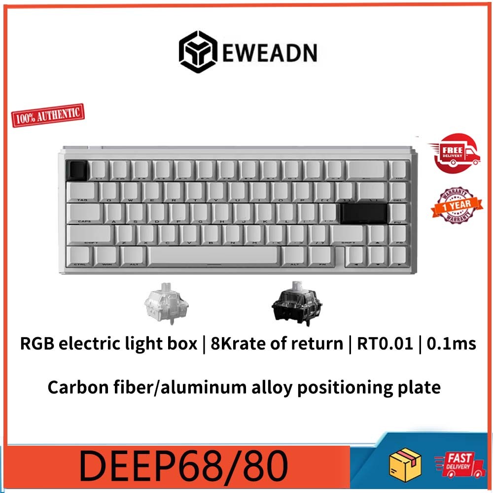 EWEADN Deep68/80 high-performance RT0.01 full key hot swappable 8K esports magnetic axis ...
