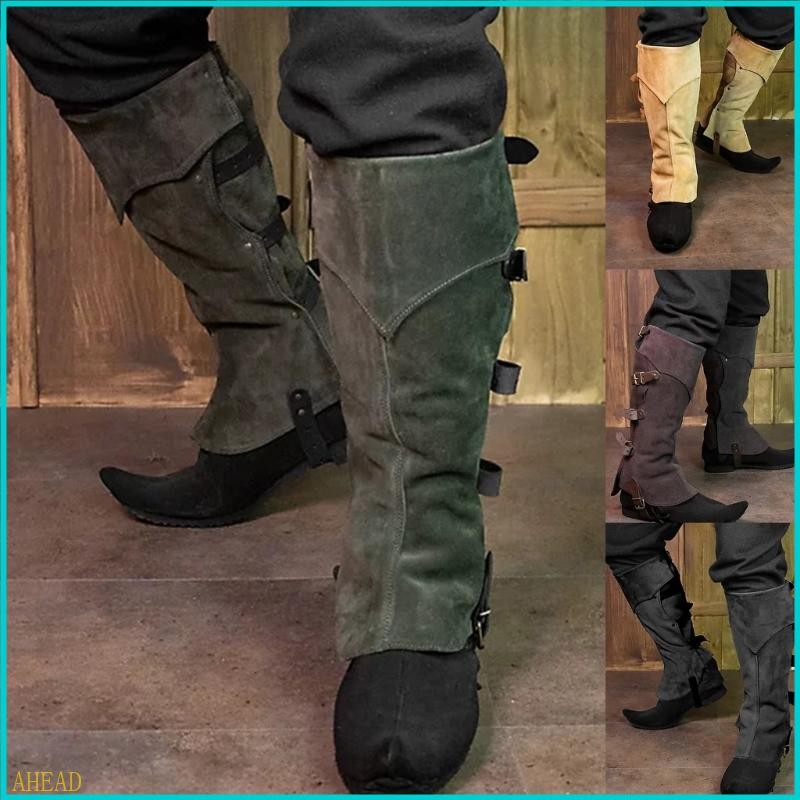 AHEAD Medieval Boot Covers Spats Renaissance Warrior Knight Cosplay ...