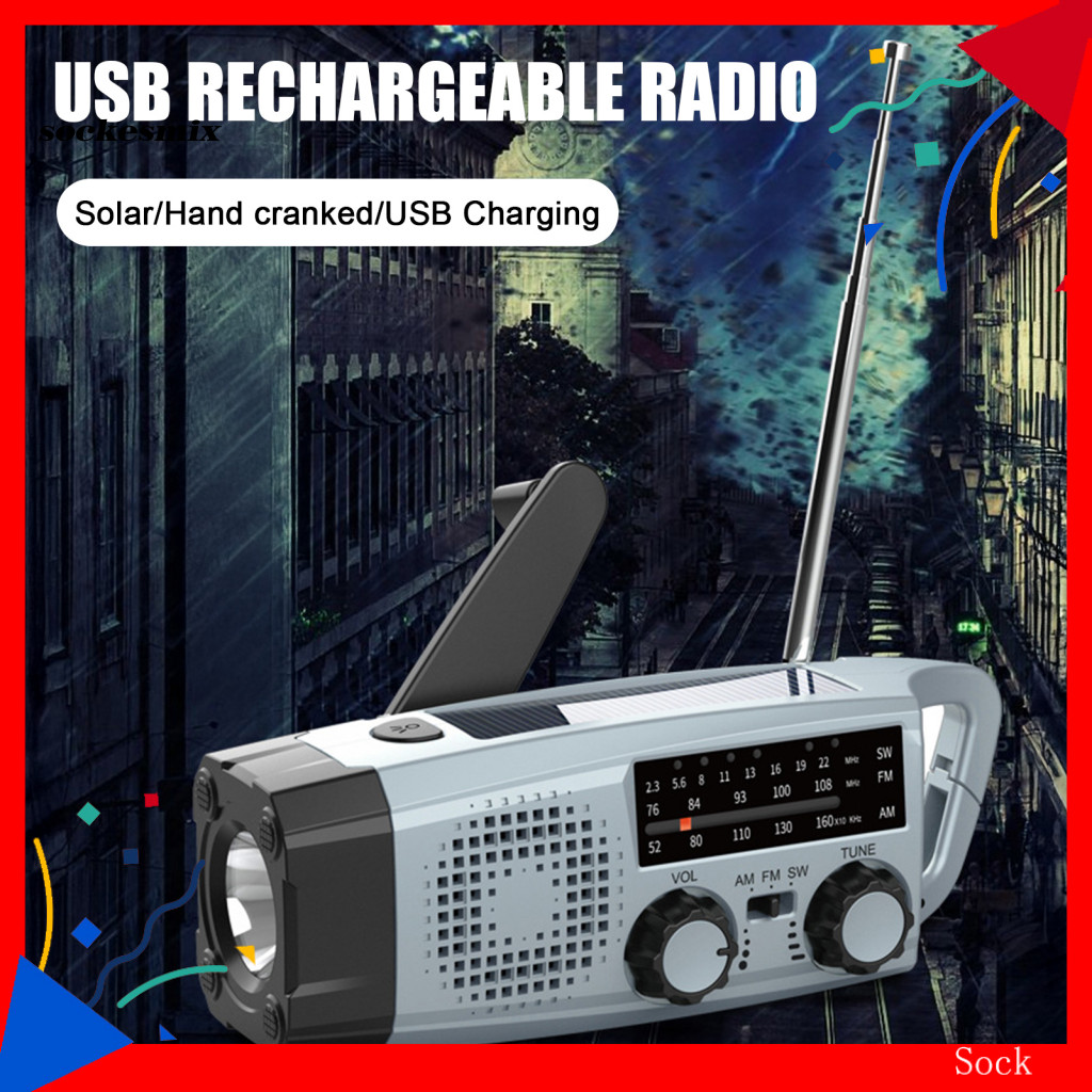 SX Usb Rechargeable Radio Solar Crank Radio Multipurpose Rechargeable ...