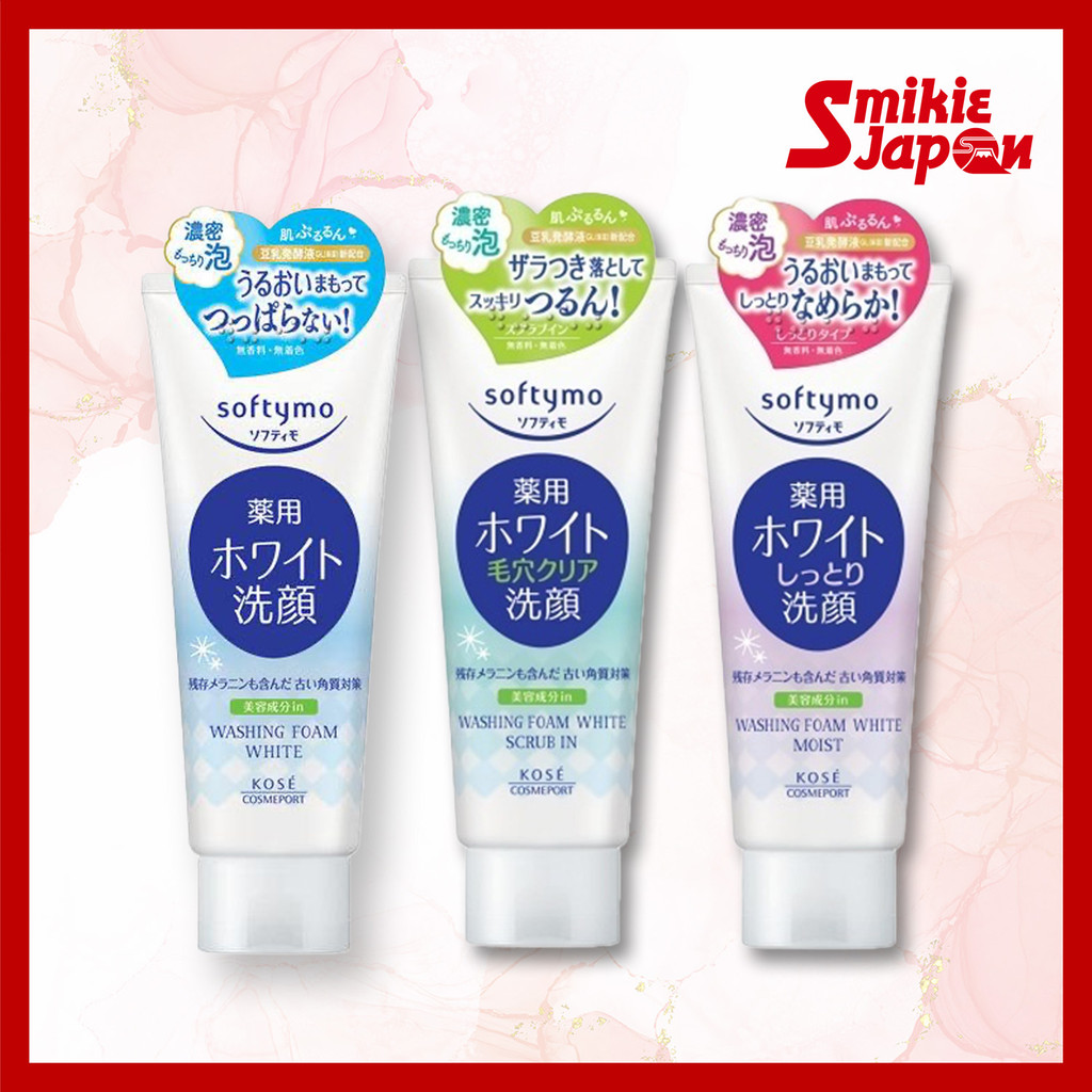 KOSE Softymo Medicinal Cleansing Wash White/Scrub-In/ at Moisturizing ...