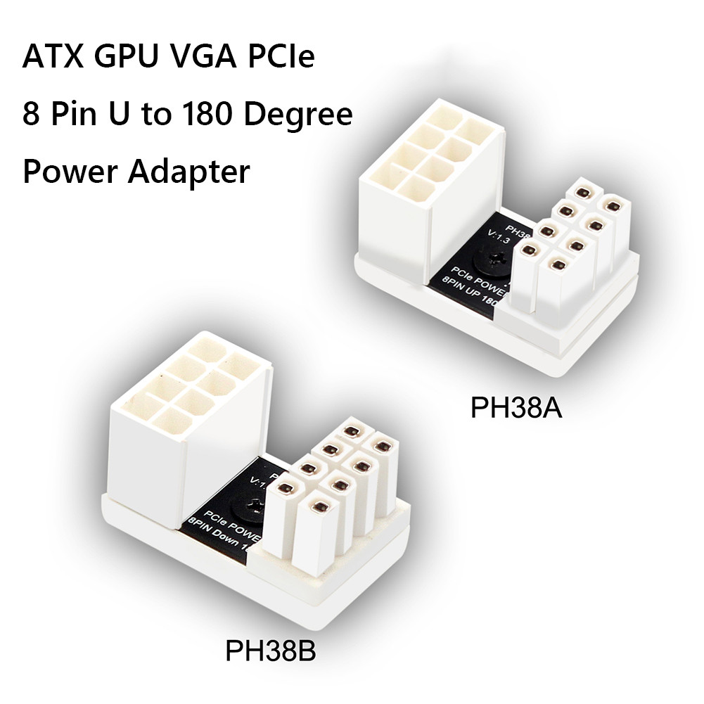 180 Degree ATX 8 Pin Power Supply Adapter Desktop Computer 8 Pin Female ...