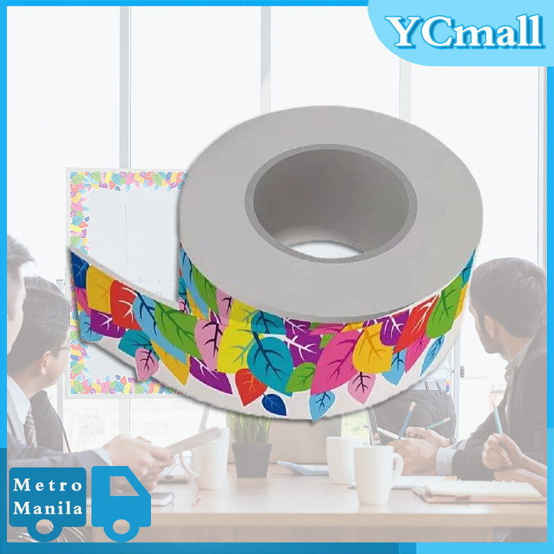 Border Trim Bulletin Board Colorful Leaf Self-Adhesive Border For ...