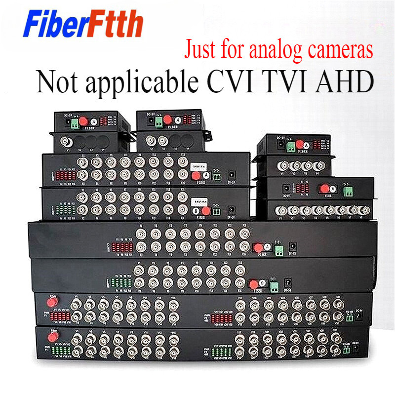 Analog BNC Video to Fiber Optic Converter Transmitter Receiver for CCTV ...