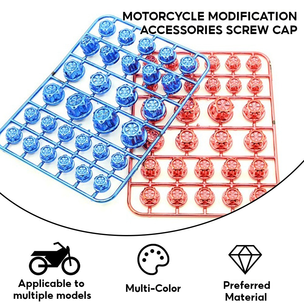 Motorcycle 30PCS/Set Motorcycle Screw Cap Cover Head Body Decorative ...