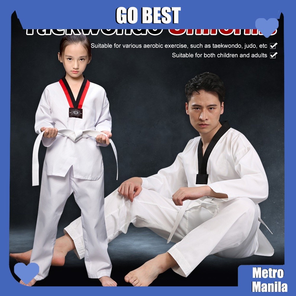 Taekwondo Uniforms Taekwondo V-Neck Dobok Clothes For Adult Children ...