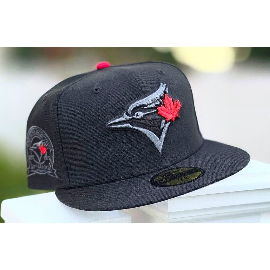 MLB Toronto Blue Jays Gray Bottom 40th Season Side Patch Fitted Hat All ...