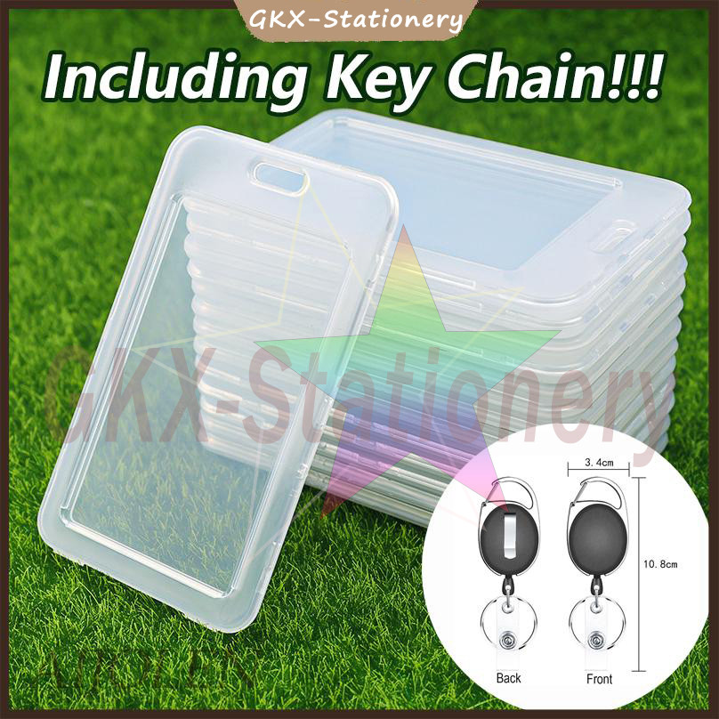 Transparent Card Including Key Chain Cover Double Sided ID Set PVC ID ...