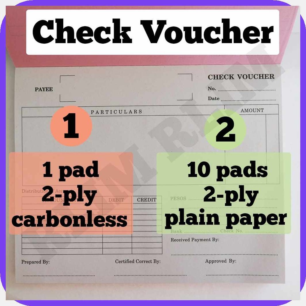 Check;tf,Voucher!O,Carbonless!f,Carbonized!w,or!D,Plain | Shopee ...