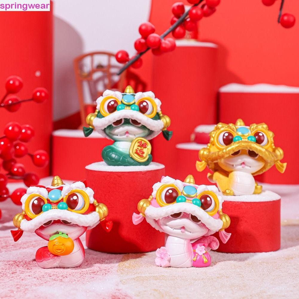 SPRINGWEAR Mini Fortune Snake Figurine, Cute Chinese Style New Year ...