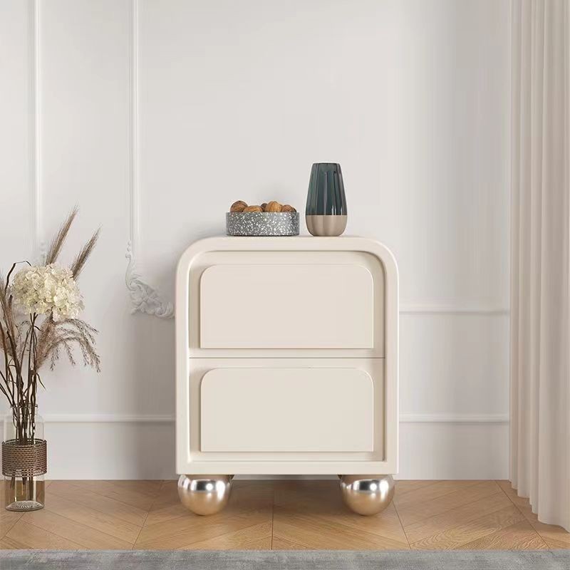 French Cream Style Bedside Table Simple Modern Small Cabinet Bedroom ...