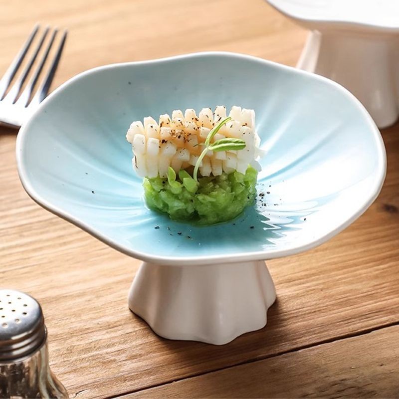 New Chinese High Foot Dim Sum Plate Pastry Plate Fruit Plate Exquisite ...