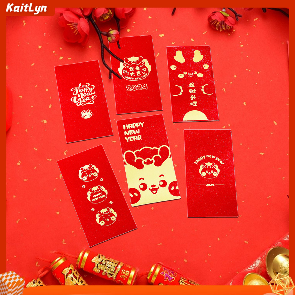Chinese New Year Envelopes Festive Dragon Design Envelopes 6 Pcs ...