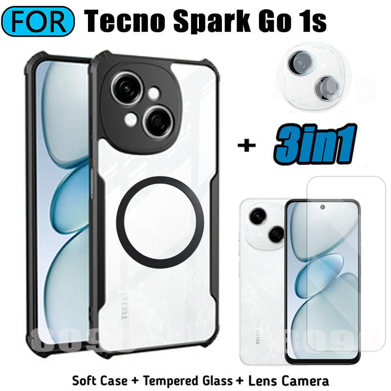 3 in 1 Tecno Spark Go 1S Acrylic Phone Case For Tecno Spark Go 2025 ...